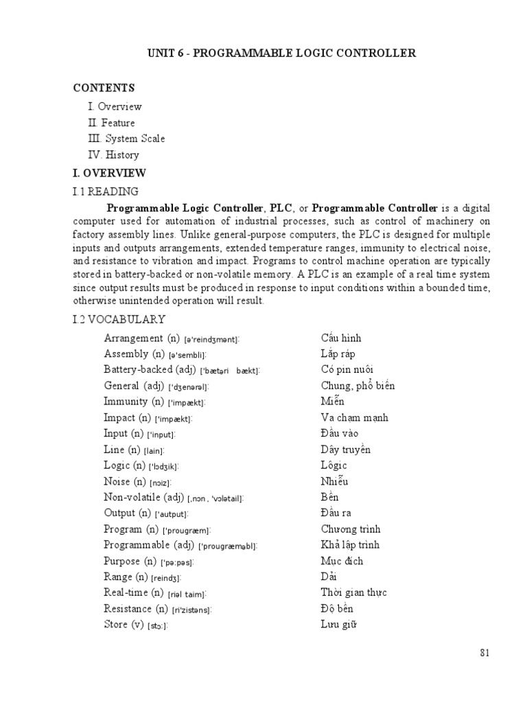 Unit 6 - Programmable Logic Controller | PDF | Programmable Logic Controller | Systems Theory