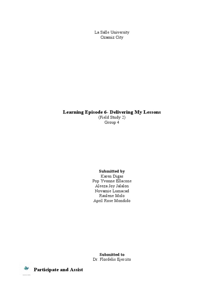 Learning Episode Ep6 FS2 November 26 2021 | PDF | Teachers | Classroom