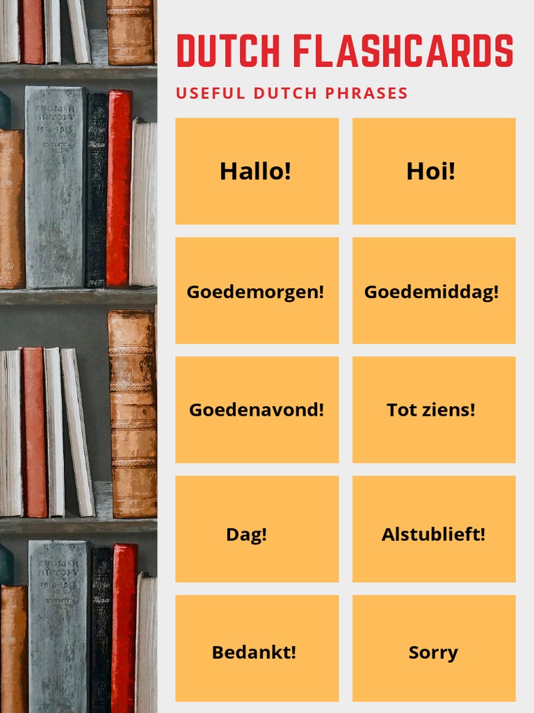 Dutch Useful Phrases Flashcards | PDF