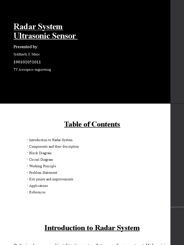 Radar System Using Ultrasonic Sensor | PDF | Radar | Ultrasound