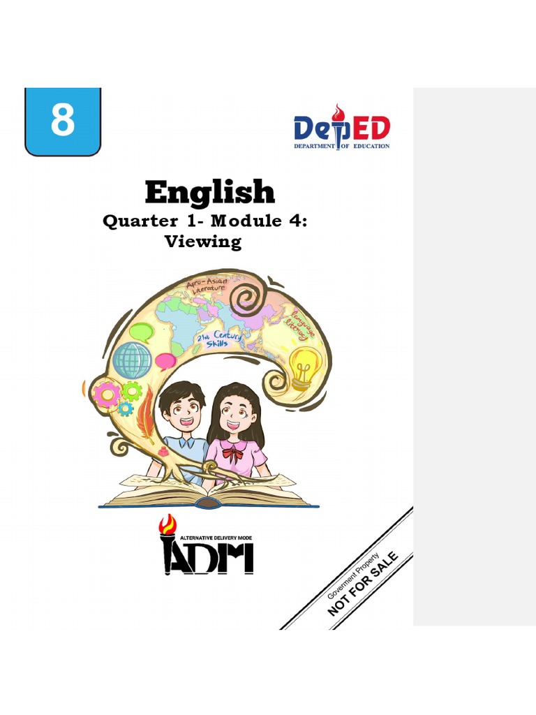 Eng8 Q1 Mod4 Viewing Version3 | PDF | Communication | Reading Comprehension