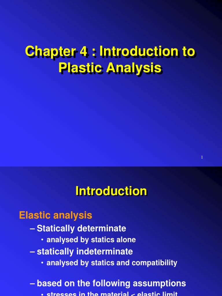 Introduction To Plastic Analysis | PDF | Deformation (Engineering ...