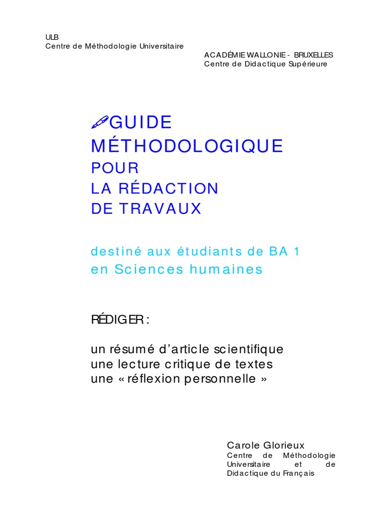 Guide Méthodologie de L'analyse D'un Article | PDF | Science | Publication académique