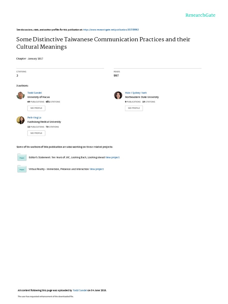 Taiwanese Communication Practices | PDF | Taiwan | Kuomintang
