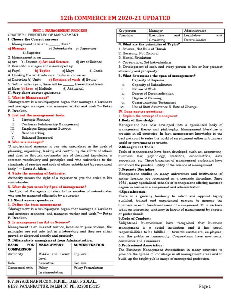12TH Commerce em 2020-21 Updated | PDF | Financial Markets | Securities ...