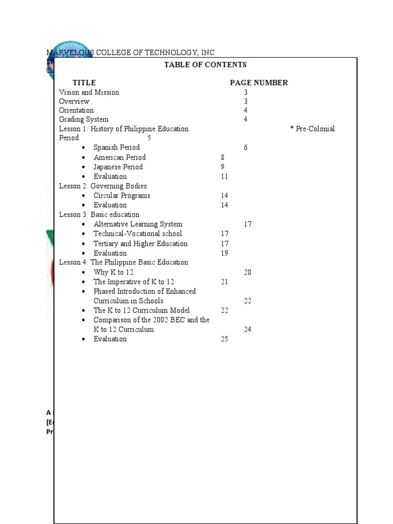 Philippine Education Module | PDF | Curriculum