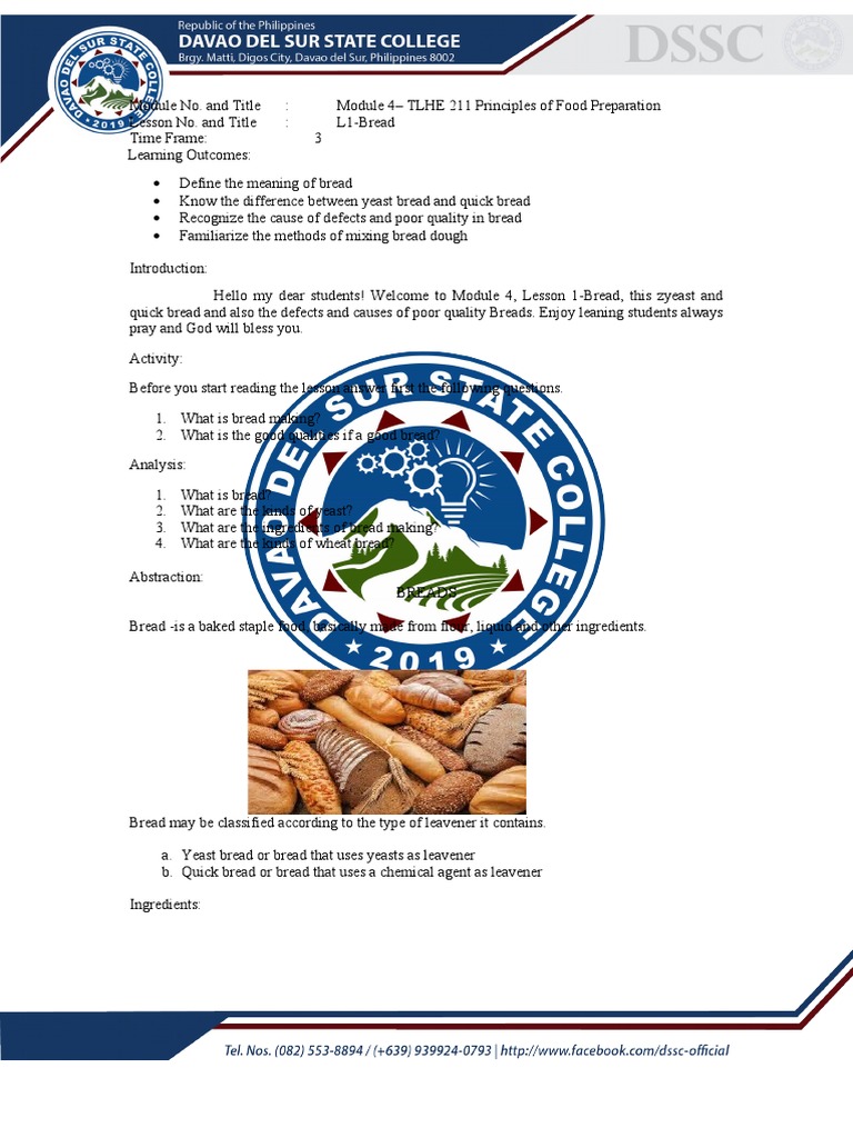 Bread Basics for Culinary Students | PDF | Breads | Dough