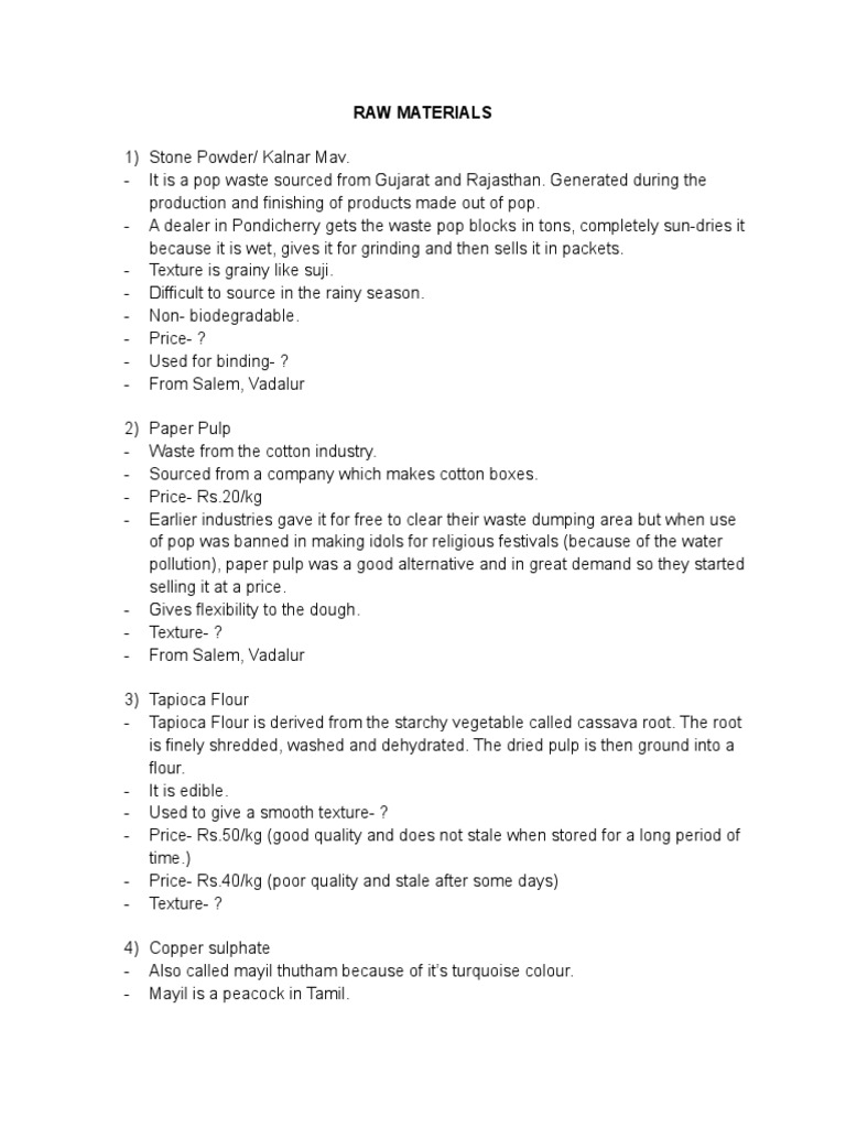 Craft Cluster 1 | PDF | Paper | Clay