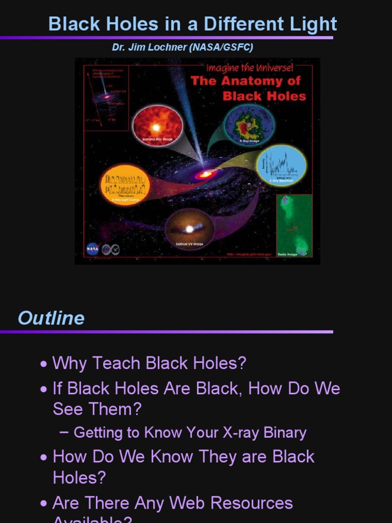 Black Holes in A Different Light: Dr. Jim Lochner (NASA/GSFC) | PDF ...