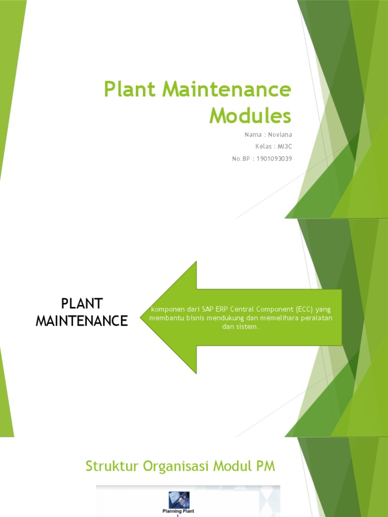 Tugas Plant Maintenance Modules - Noviana - MI3C - 1901093039 | PDF