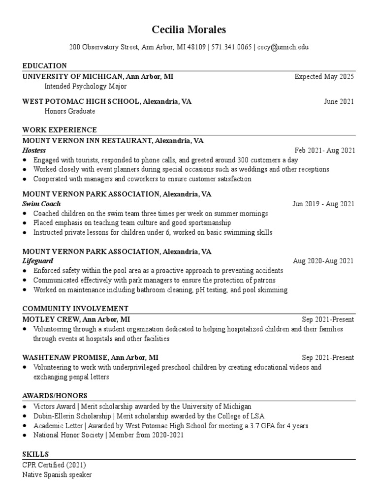 Cecilia Morales - Resume | PDF