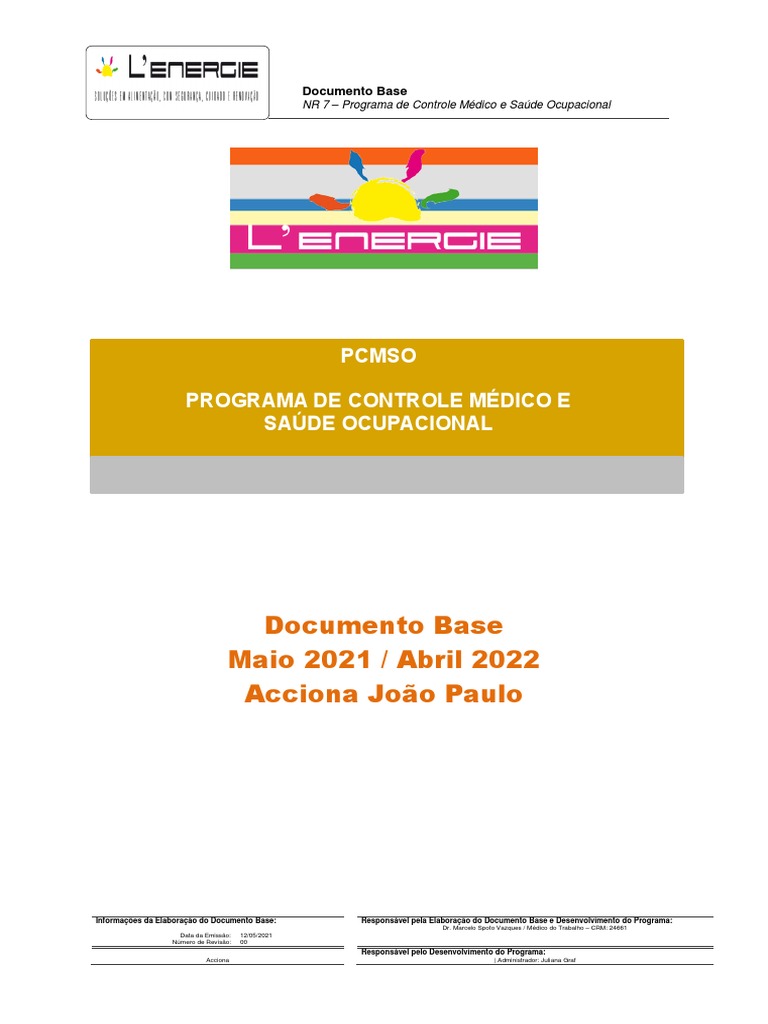 Pcmso Modelo | PDF | Gestão de relacionamento com o cliente | Promoção ...