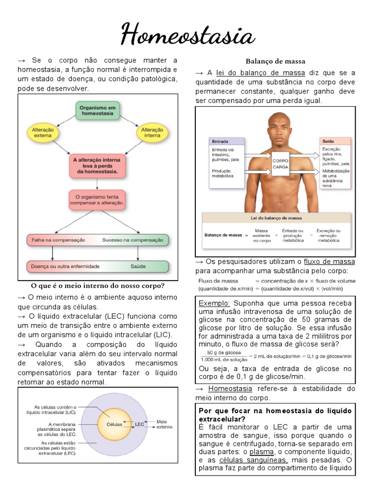 Homeostasia - Resumo | PDF | Receptor (Bioquímica) | Sinalização celular