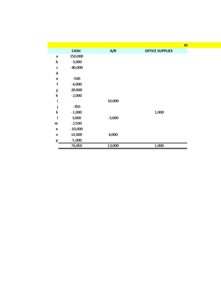 Financial Transaction Worksheet | PDF