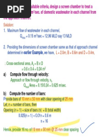 Design of Screen Chamber: Civil Engineering Department S. V. National ...