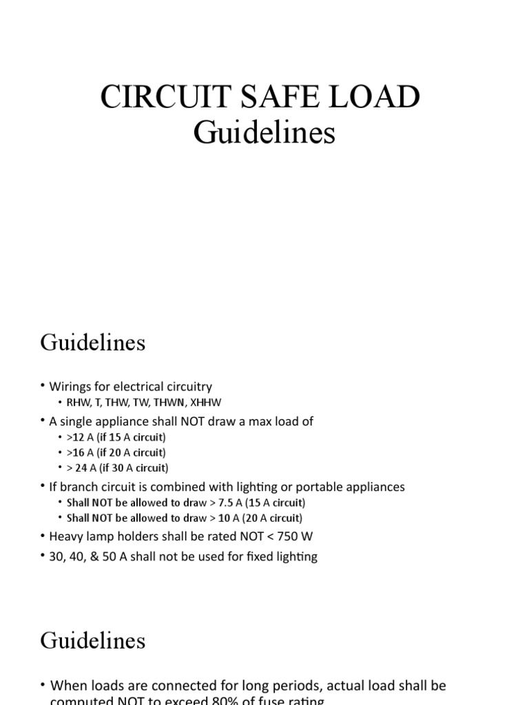 3.2 Circuit Safe Load Guidelines | PDF | Ac Power Plugs And Sockets ...