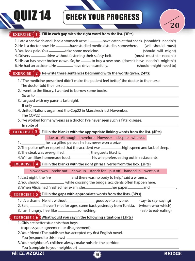 Quiz 14: Check Your Progress | PDF