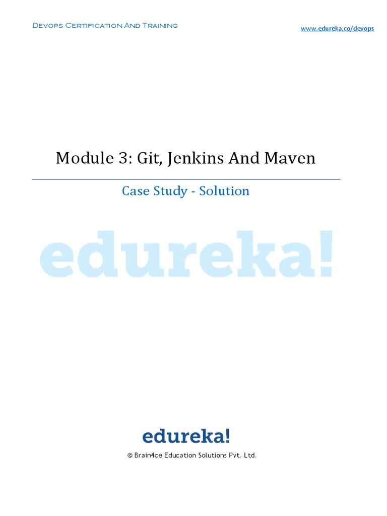 Module 3: Git, Jenkins and Maven: Case Study - Solution | PDF | Software Engineering | Software ...