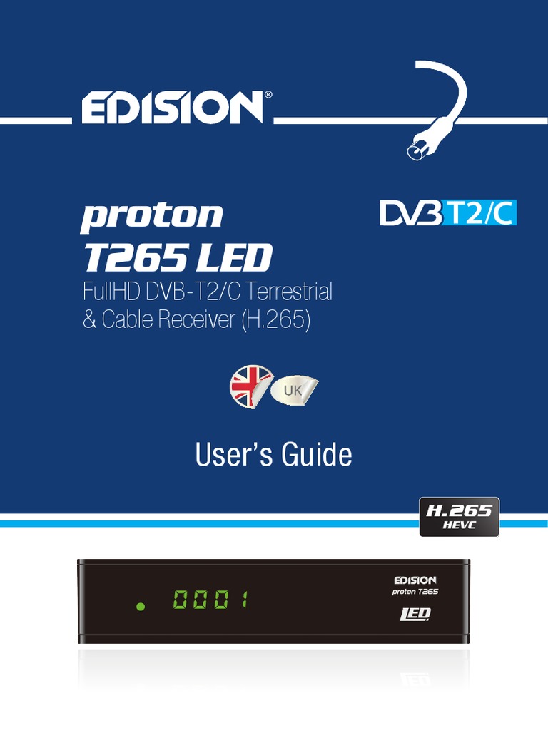 Proton T265 LED: User's Guide | PDF | Menu (Computing) | Usb