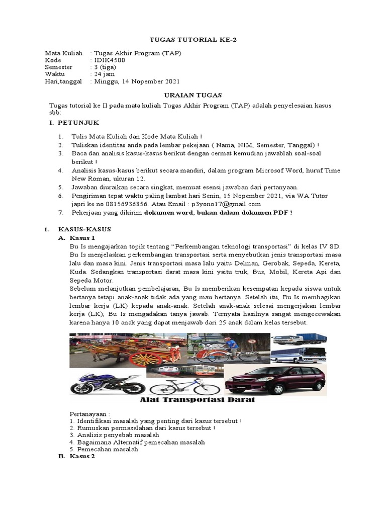 Tugas Tutorial Ke II | PDF