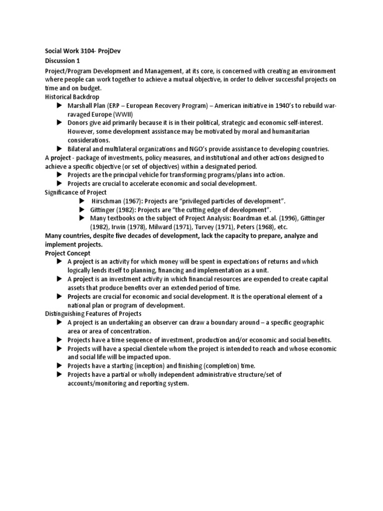 Social Work Project Development Guide | PDF | Evaluation | Project ...