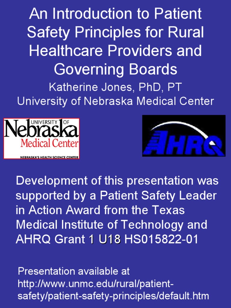 Intro To Patient Safety Principles For Boards | PDF | Patient Safety ...
