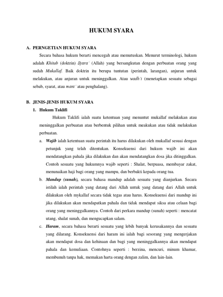 Hukum Syara | PDF