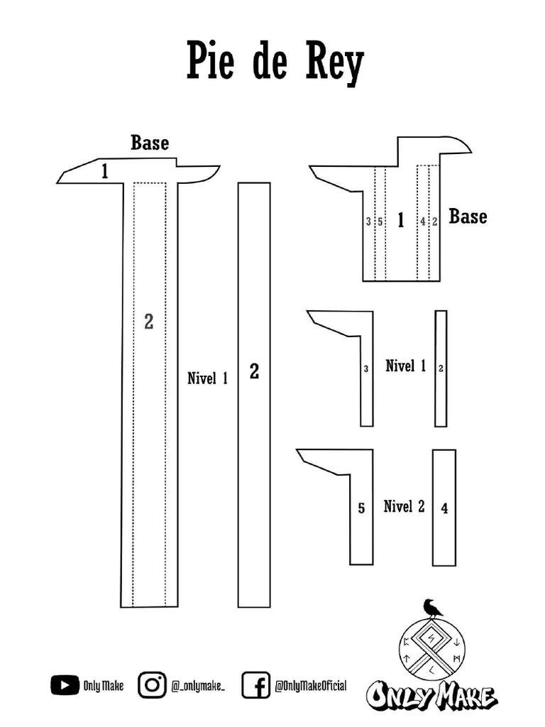 Plantilla Pie de Rey-Copiar | PDF