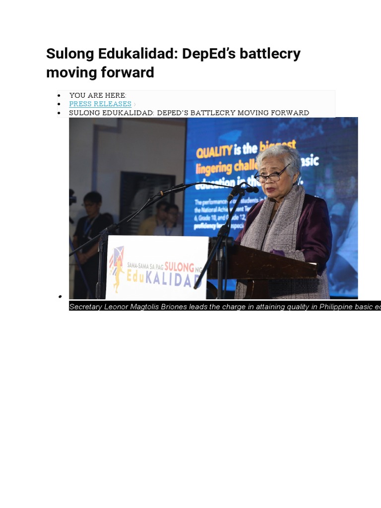 DepEd launches Professional Development Program on Assessment and ...
