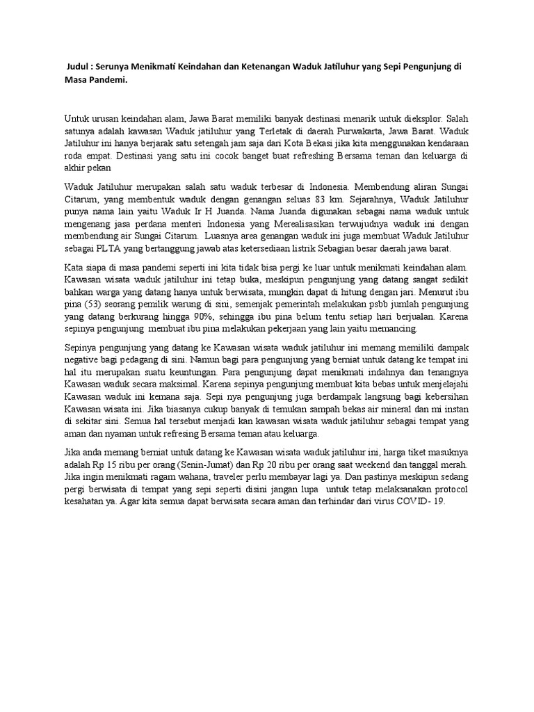 Kuis Tulisan Populer | PDF