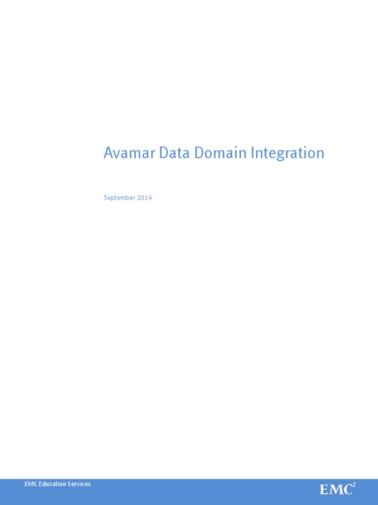 Avamar Data Domain Integration Lab Guide 2014 | PDF | Login | Backup