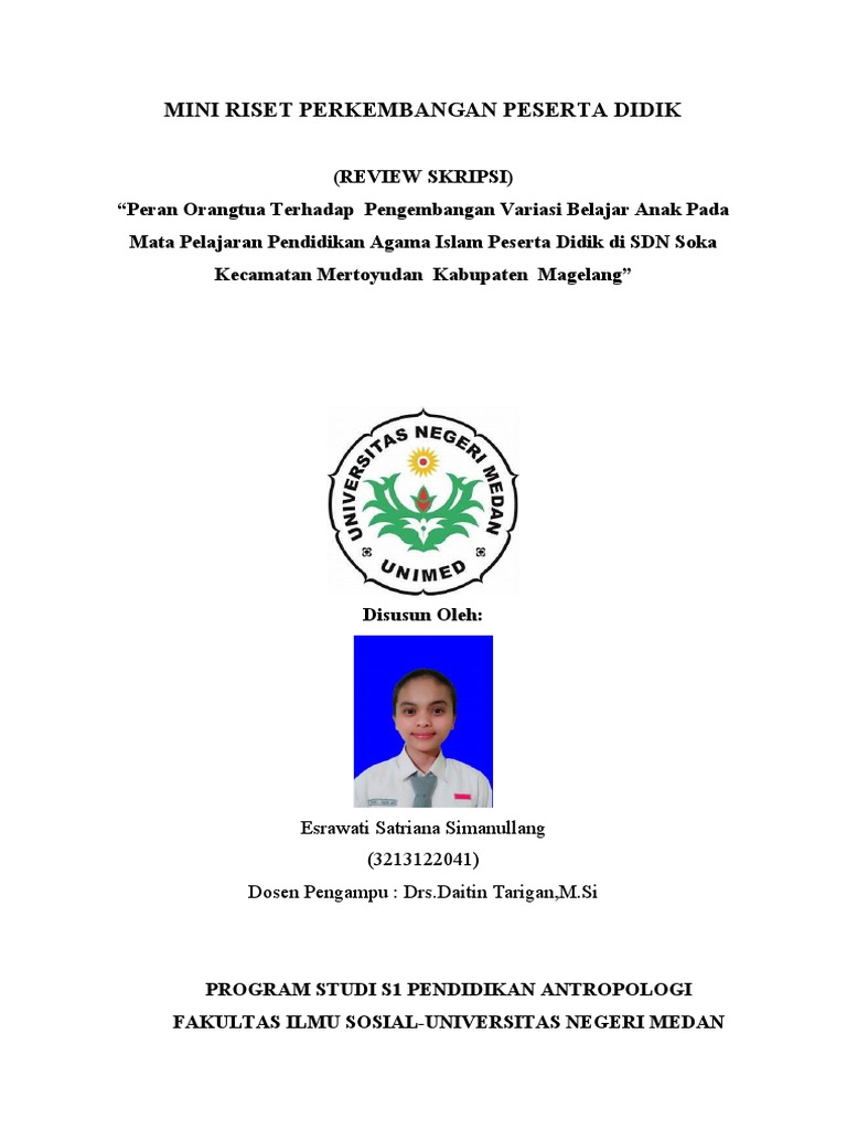 Mini Riset (Review Skripsi) - Esrawati Simanullang - PPD | PDF