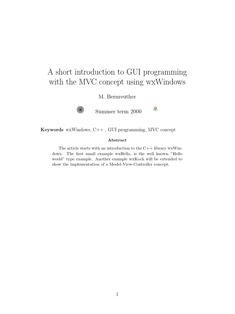 Ebook Eng Introduction Wxwidgets Programming Pdf Modelviewcontroller Library Computing