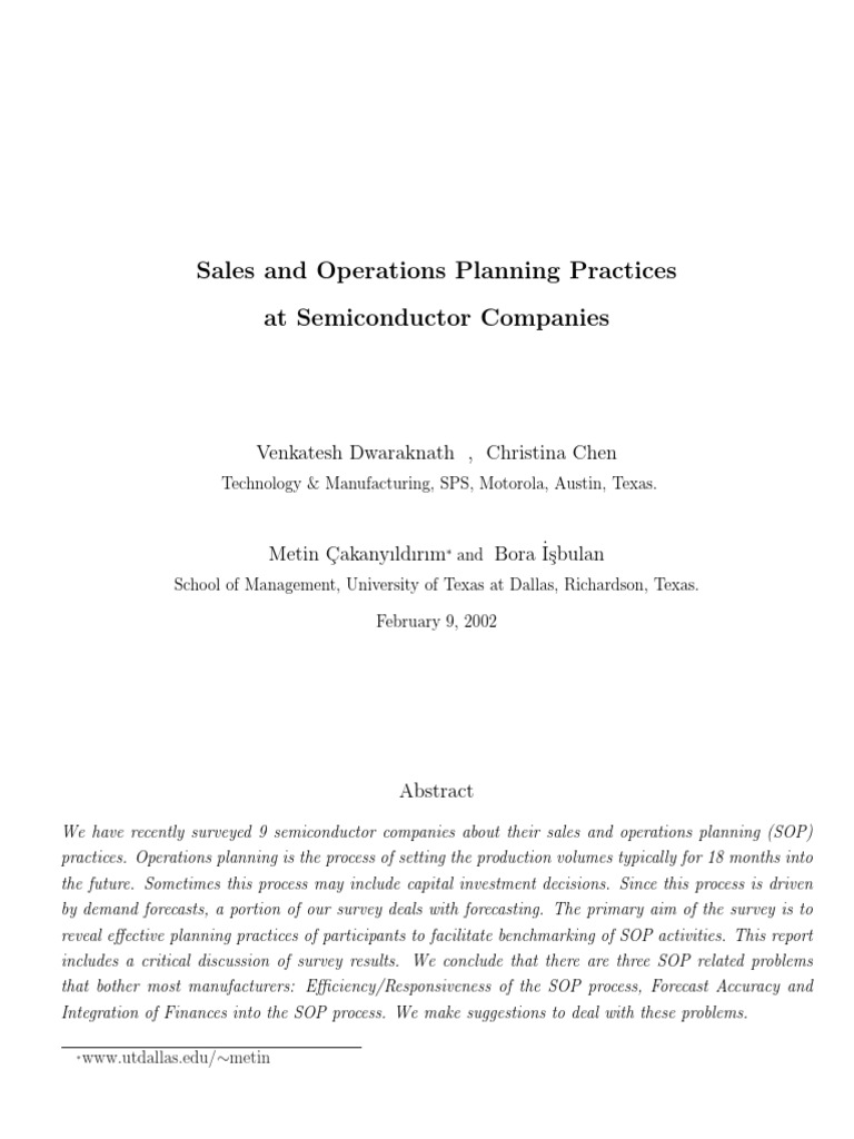 Sop Survey Hidden | Download Free PDF | Forecasting | Inventory