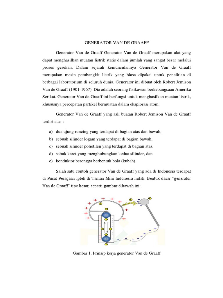 Cara Kerja Generator Van de Graaff | PDF