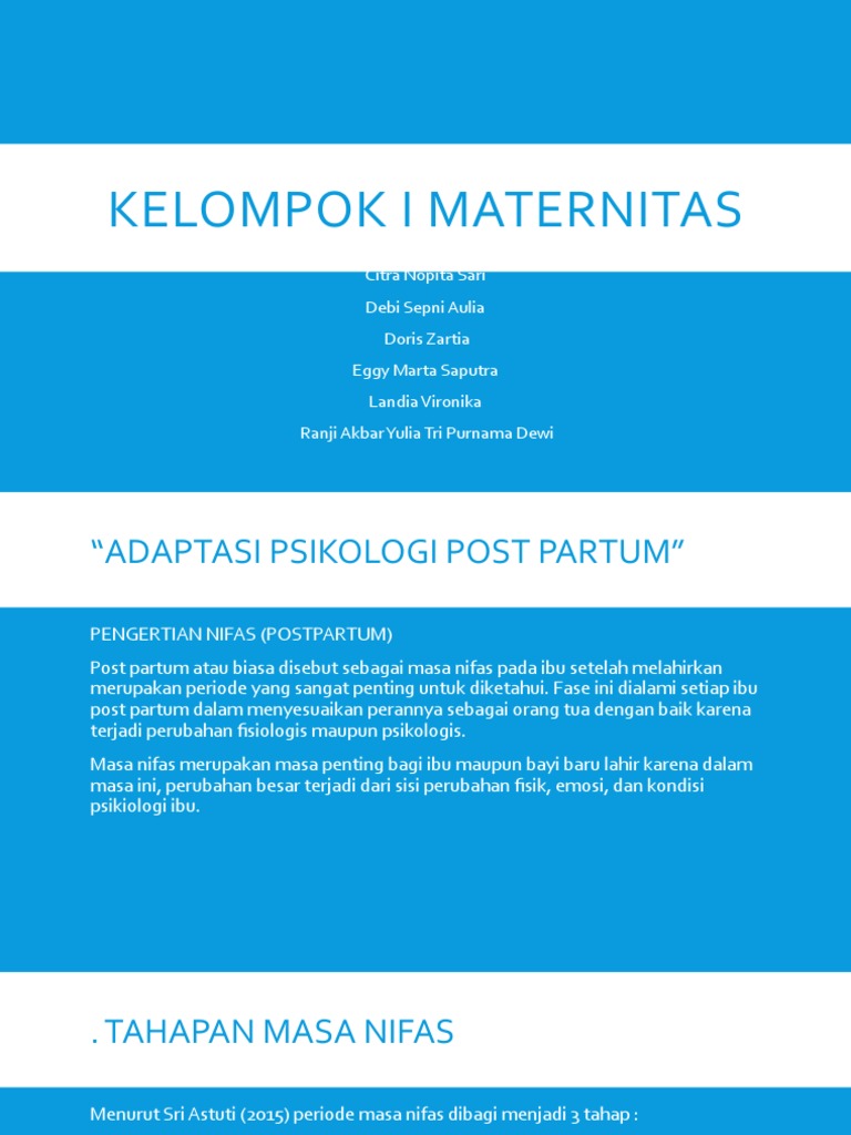 Kelompok 1 Maternitas | PDF | Pengembangan Diri