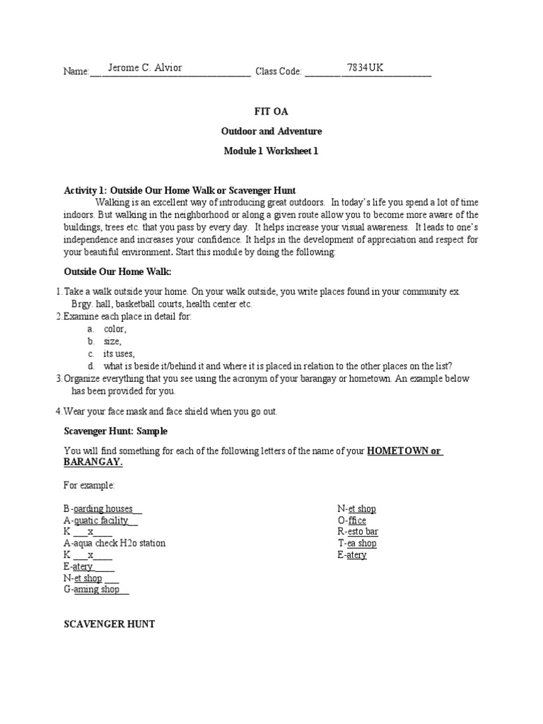 Module 1 Worksheet 1 | PDF