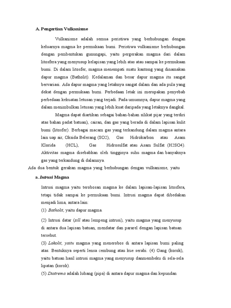 Proses Vulkanisme | PDF