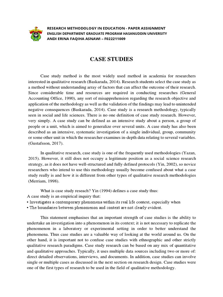 Case Study Methods for Grad Students | PDF | Case Study | Qualitative Research