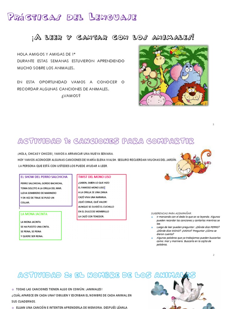 1ero. ABC (PDL) - Animales | PDF