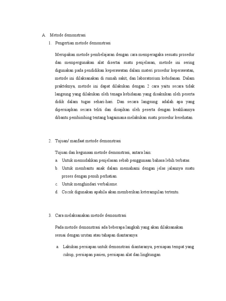 Metode Demonstrasi | PDF