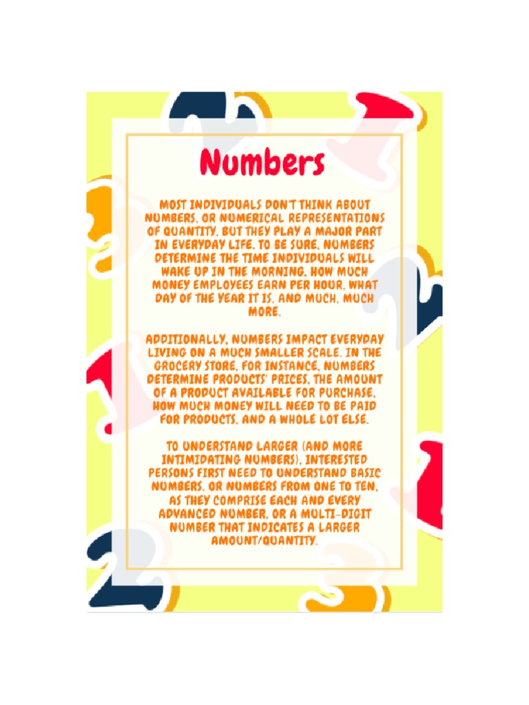 Numbers Canva | PDF