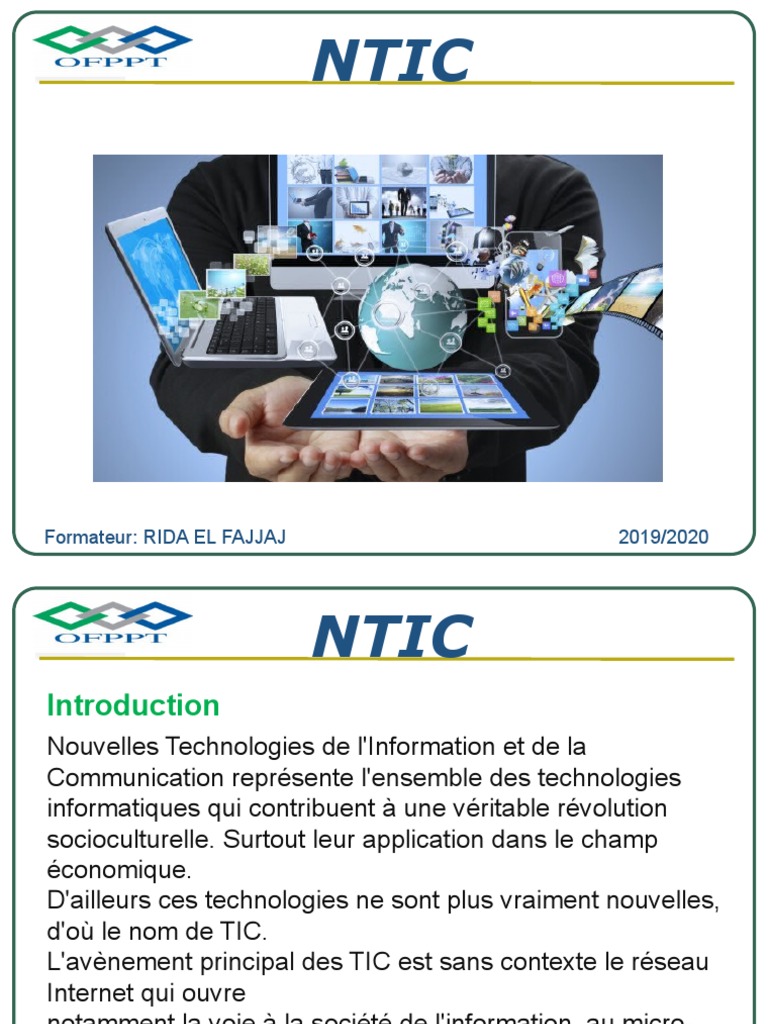 Cours Ntic | PDF | Technologies de l'information et de la communication | Informations