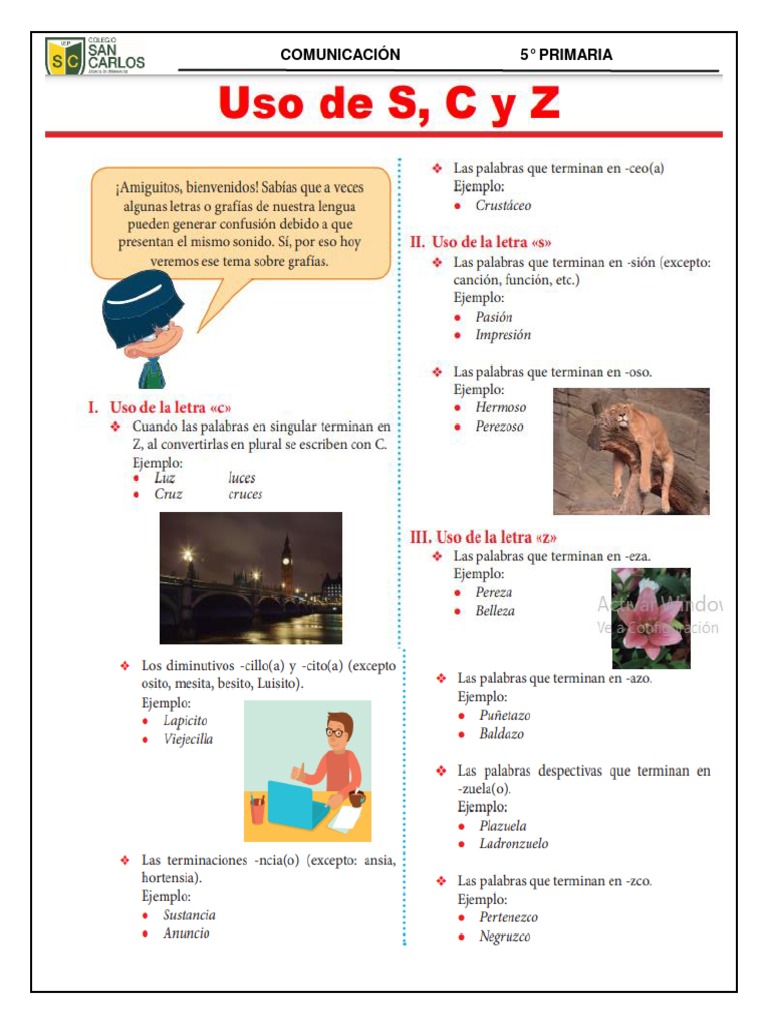 Uso de La S-C-Z (Teoria) | PDF