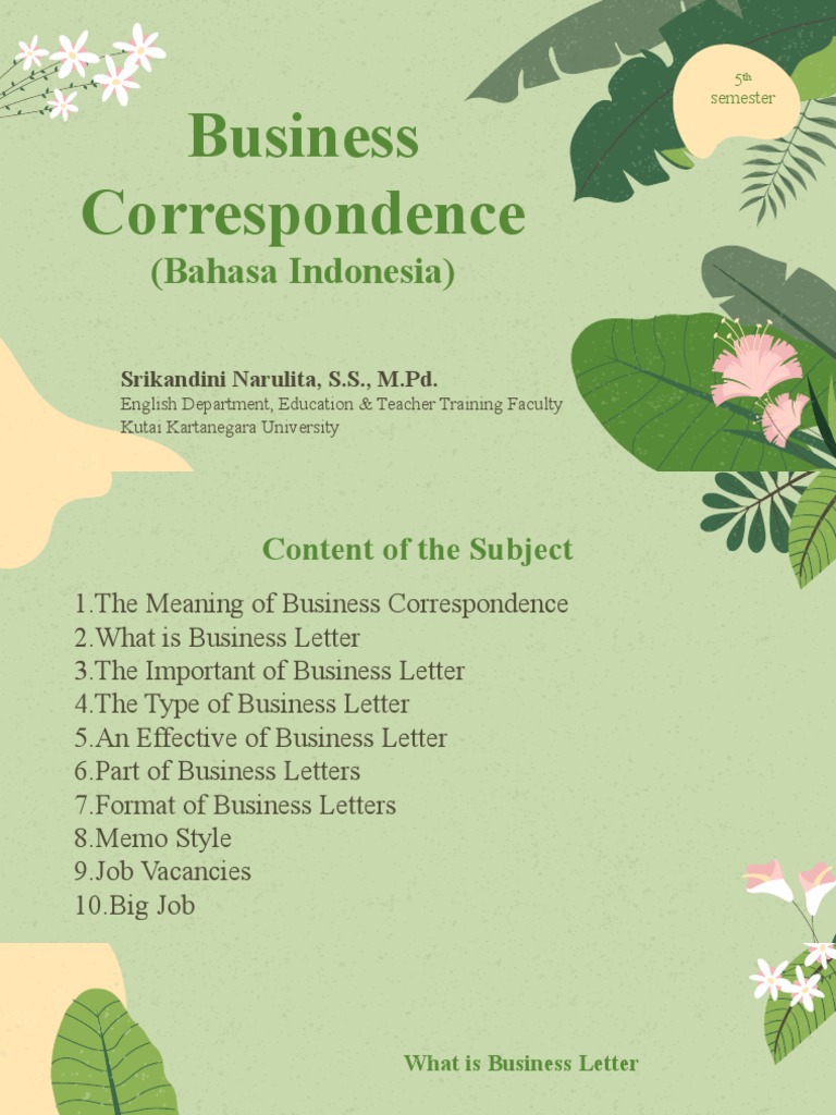 Business Correspondence PPT 2021 | PDF | Madam | Communication