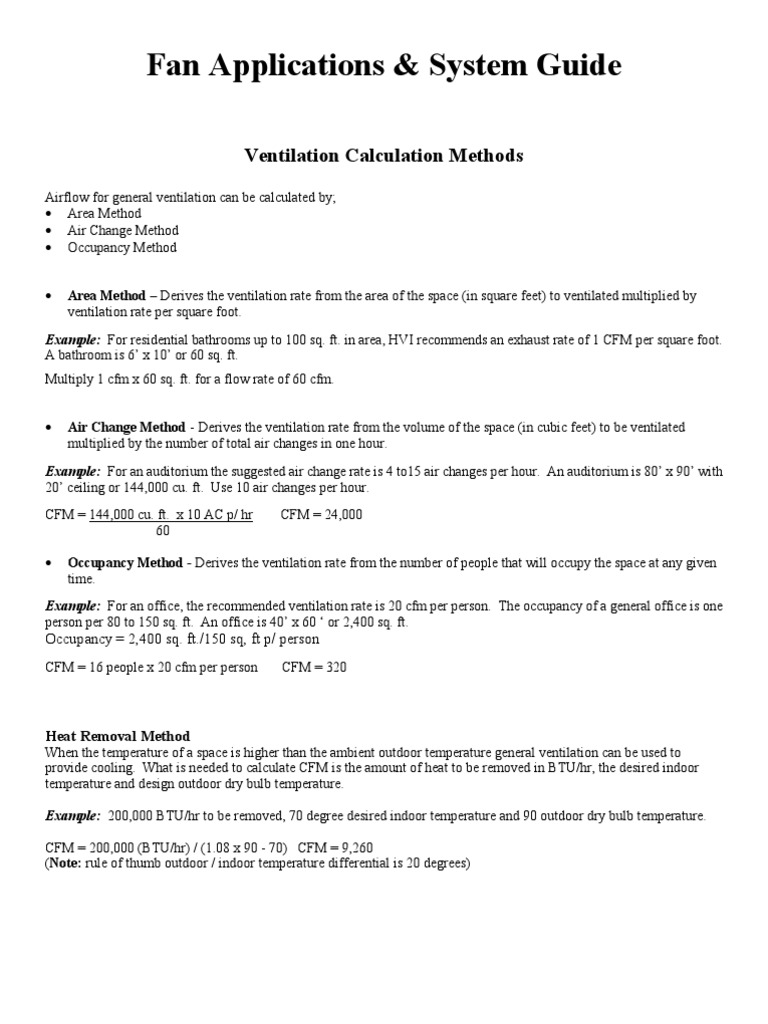 Fan Application System Guide Pdf