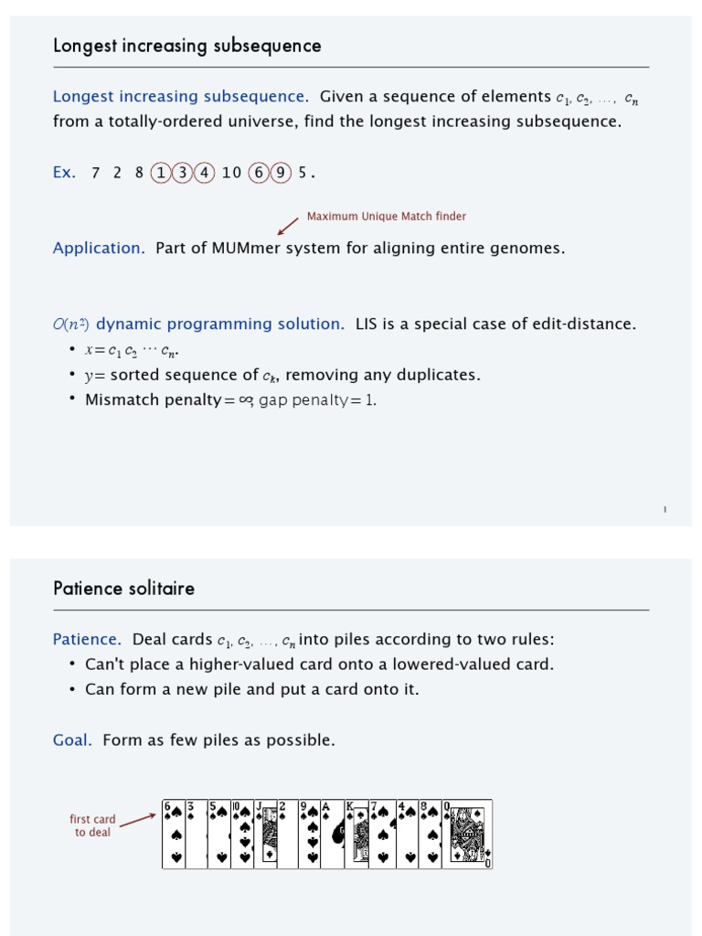 Longest Increasing Subsequence | PDF | Computer Science | Computing Longest Increasing Subsequence | PDF | Computer Science | Computing