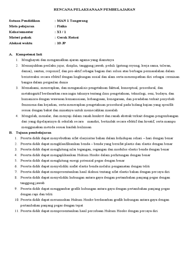 RPP Elastisitas | PDF