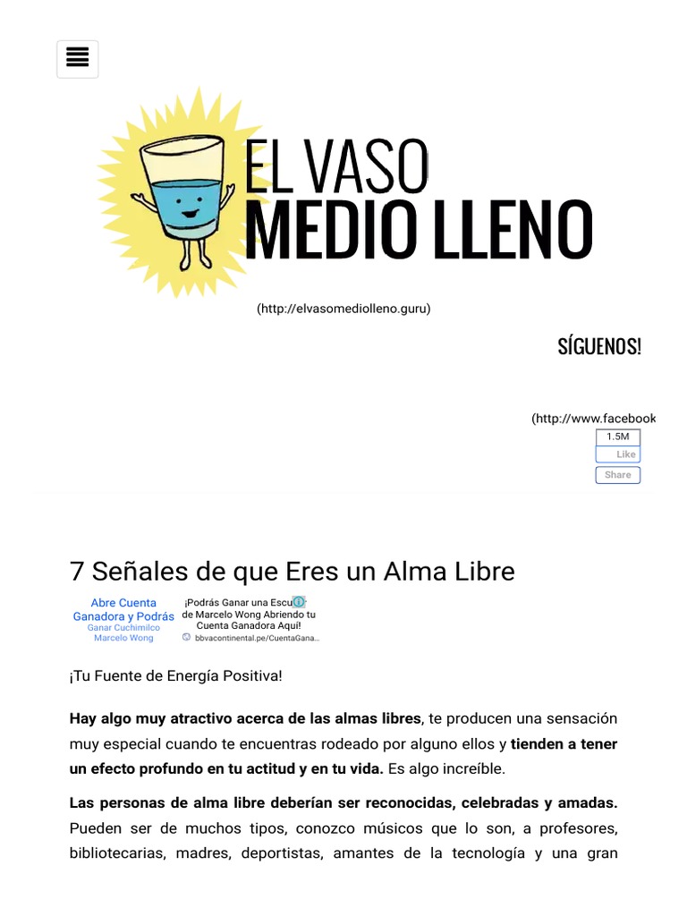 7 Señales de Que Eres Un Alma Libre | PDF | Alma | Conceptos psicologicos