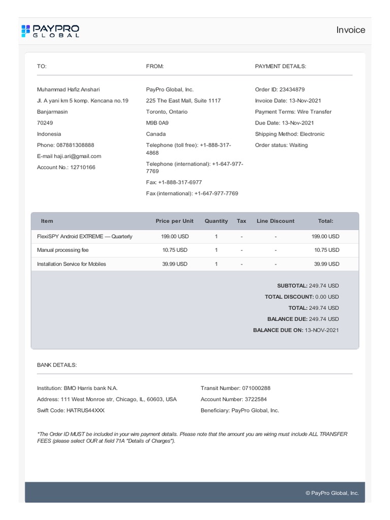 Invoice: Item Price Per Unit Quantity Tax Line Discount Total | PDF ...
